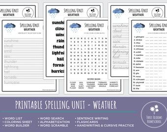Human Body Themed Printable Homeschool Spelling Unit Printable ...