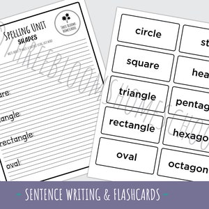 Shapes Themed Printable Homeschool Spelling Unit | Printable Homeschool ...
