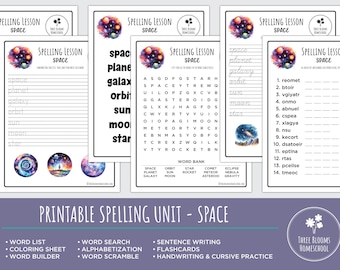 Ocean Themed Printable Homeschool Spelling Unit Printable Homeschool ...
