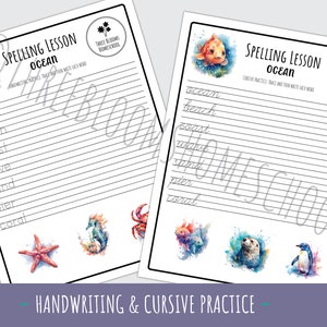 Ocean Themed Printable Homeschool Spelling Unit | Printable Homeschool ...