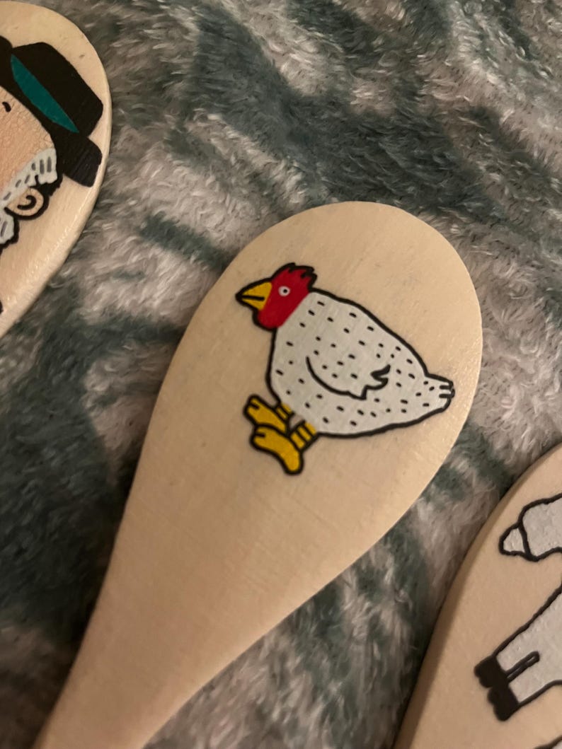 A Squash & A Squeeze Inspired Wooden Story Spoons (6 Pack) - Etsy UK