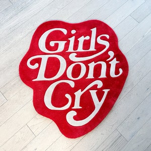 Girl's Don't Cry Heart Rug | 100% Hand Tufted Rug | Custom Rug for ...