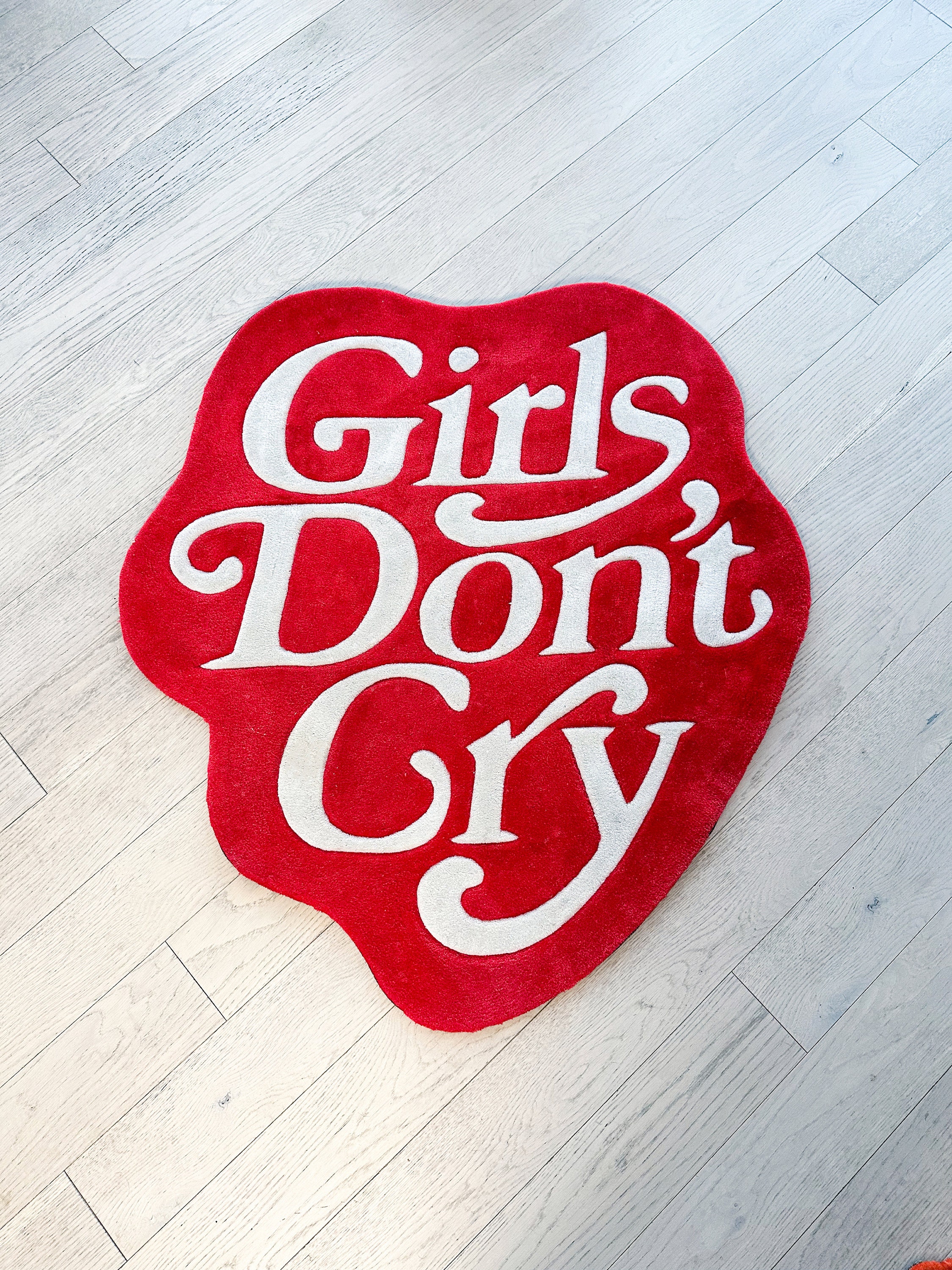 Girl's Don't Cry Heart Rug | 100% Hand Tufted Rug | Custom Rug for ...