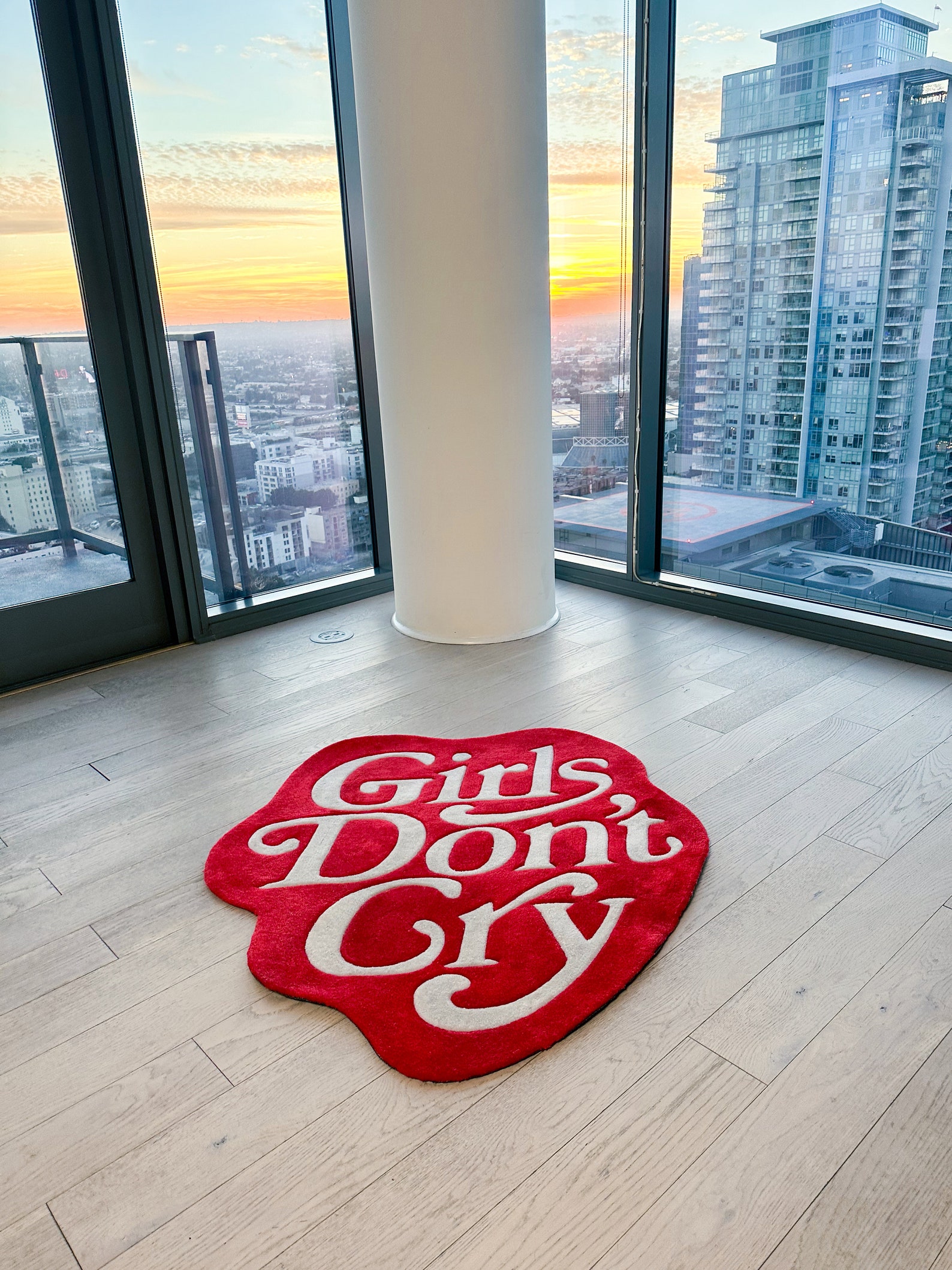 Girl's Don't Cry Heart Rug | 100% Hand Tufted Rug | Custom Rug for ...