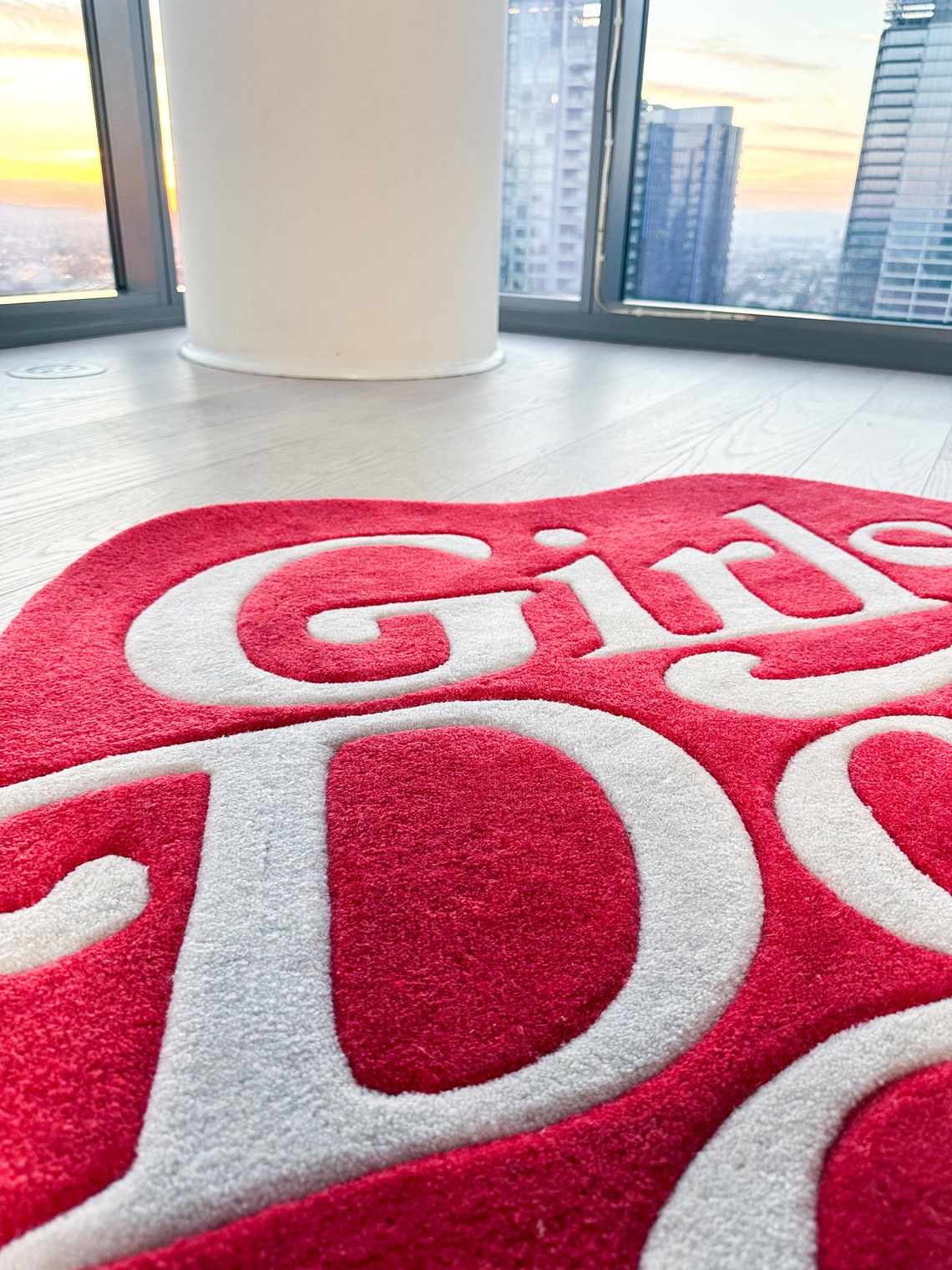 Girl's Don't Cry Heart Rug | 100% Hand Tufted Rug | Custom Rug for ...