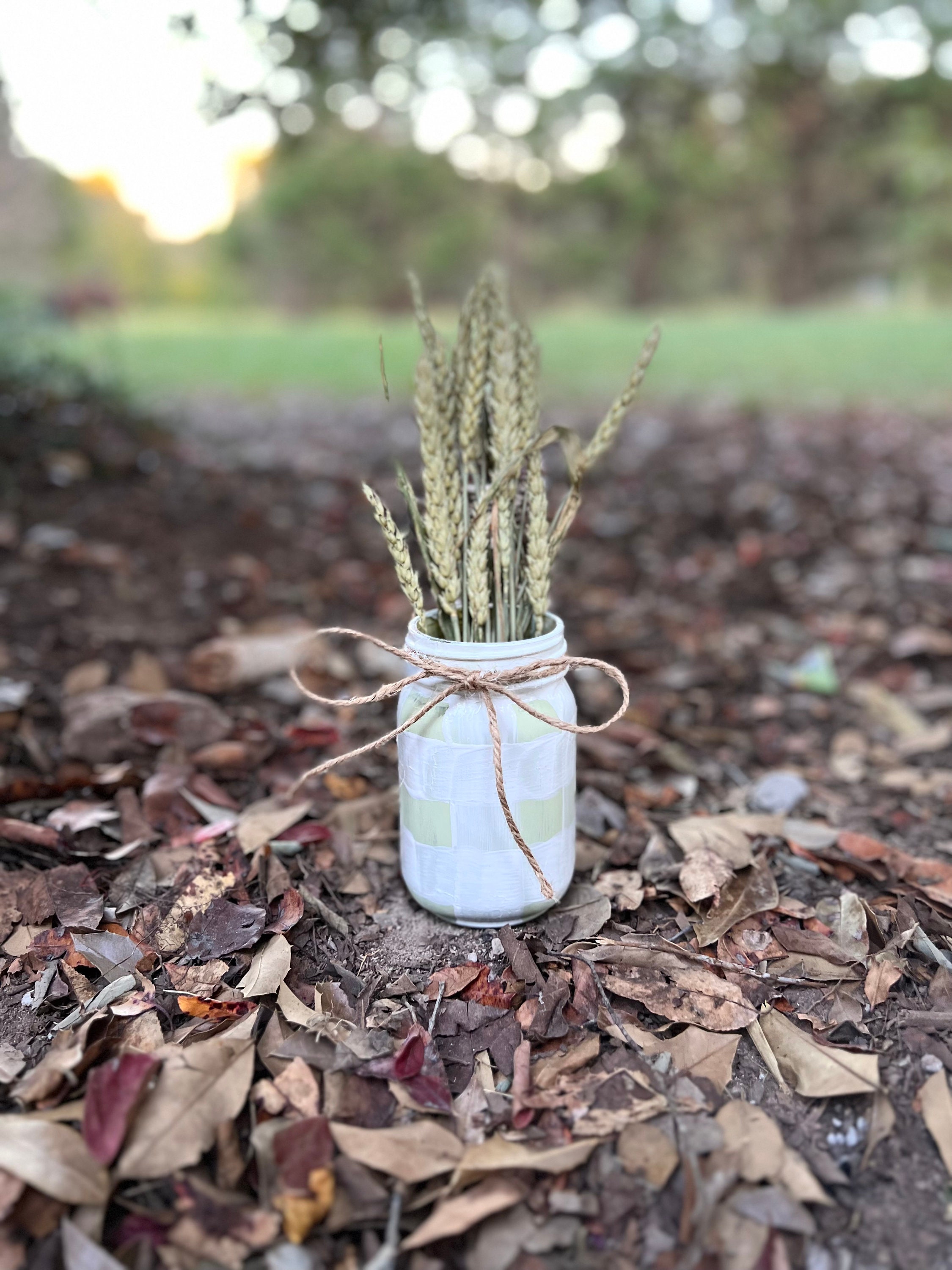 Farmhouse Painted Mason Jar - Etsy