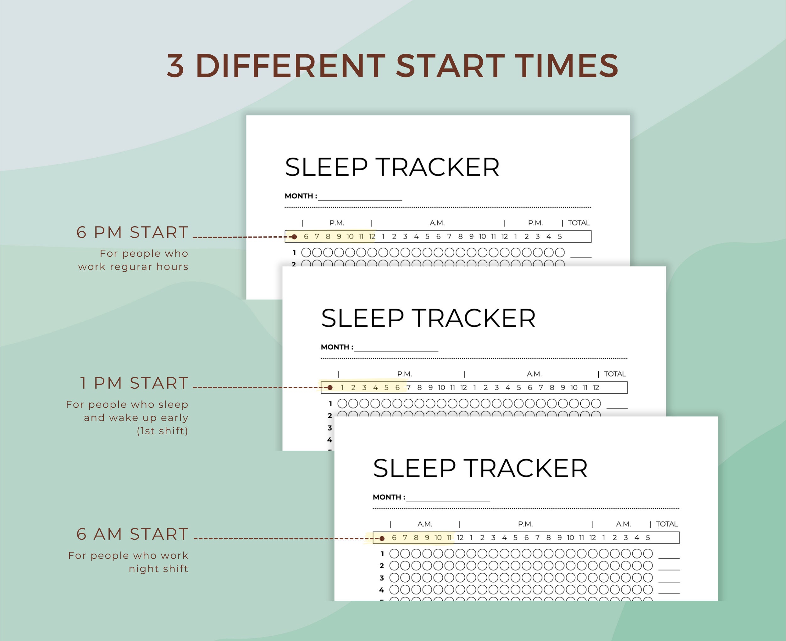 Printable Sleep Tracker, A4 Letter Size, Monthly Sleep Log, 31-day ...