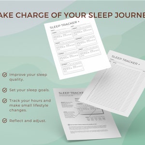 Printable Sleep Tracker Plus, A4 Letter Size, Mood Tracker, Sleep ...