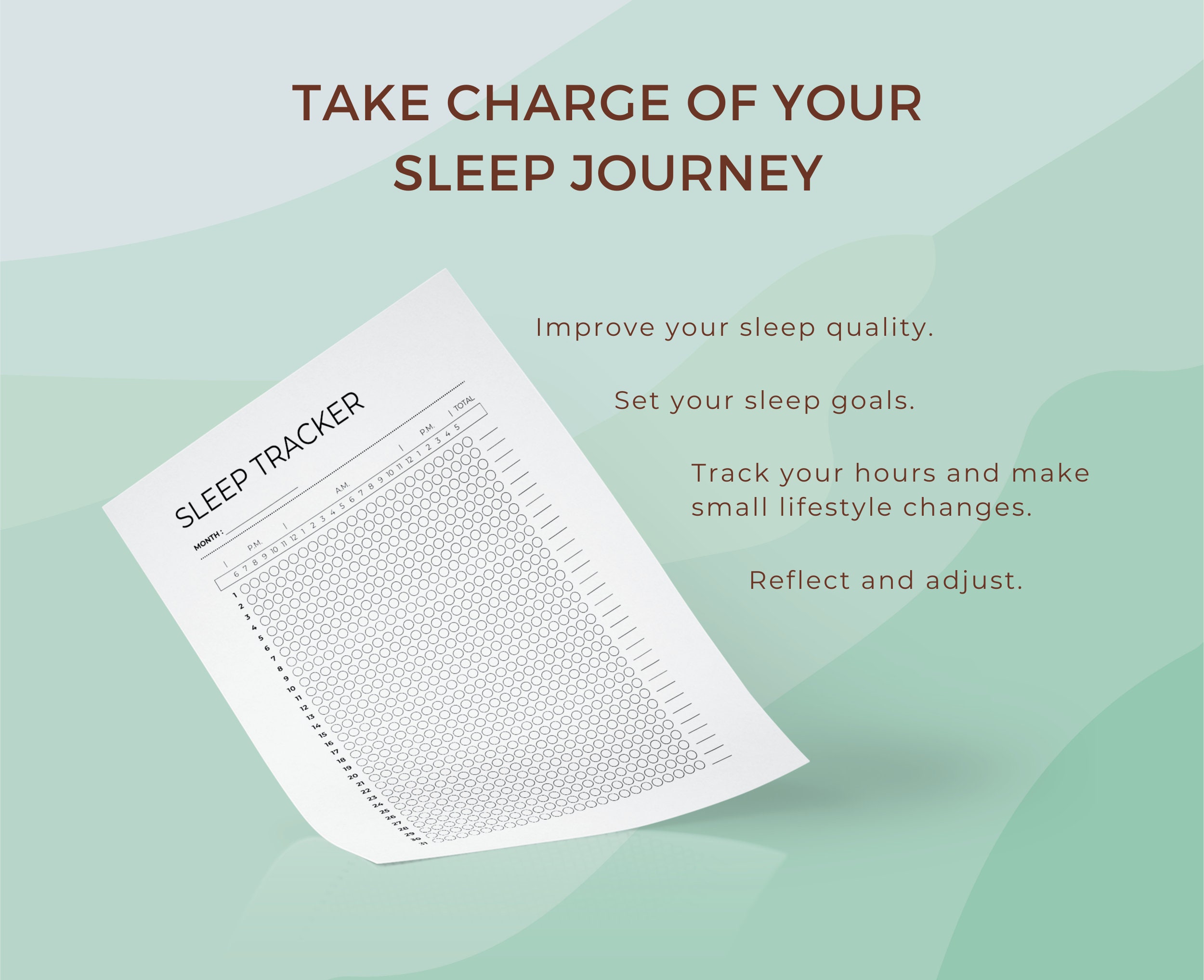 Printable Sleep Tracker, A4 Letter Size, Monthly Sleep Log, 31-day ...