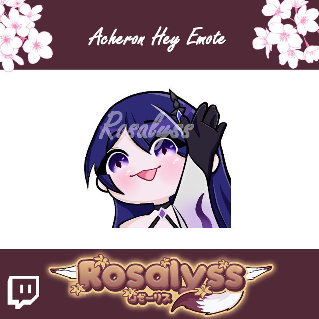 Cute Emote Acheron Honkai Star Rail Hey - Etsy