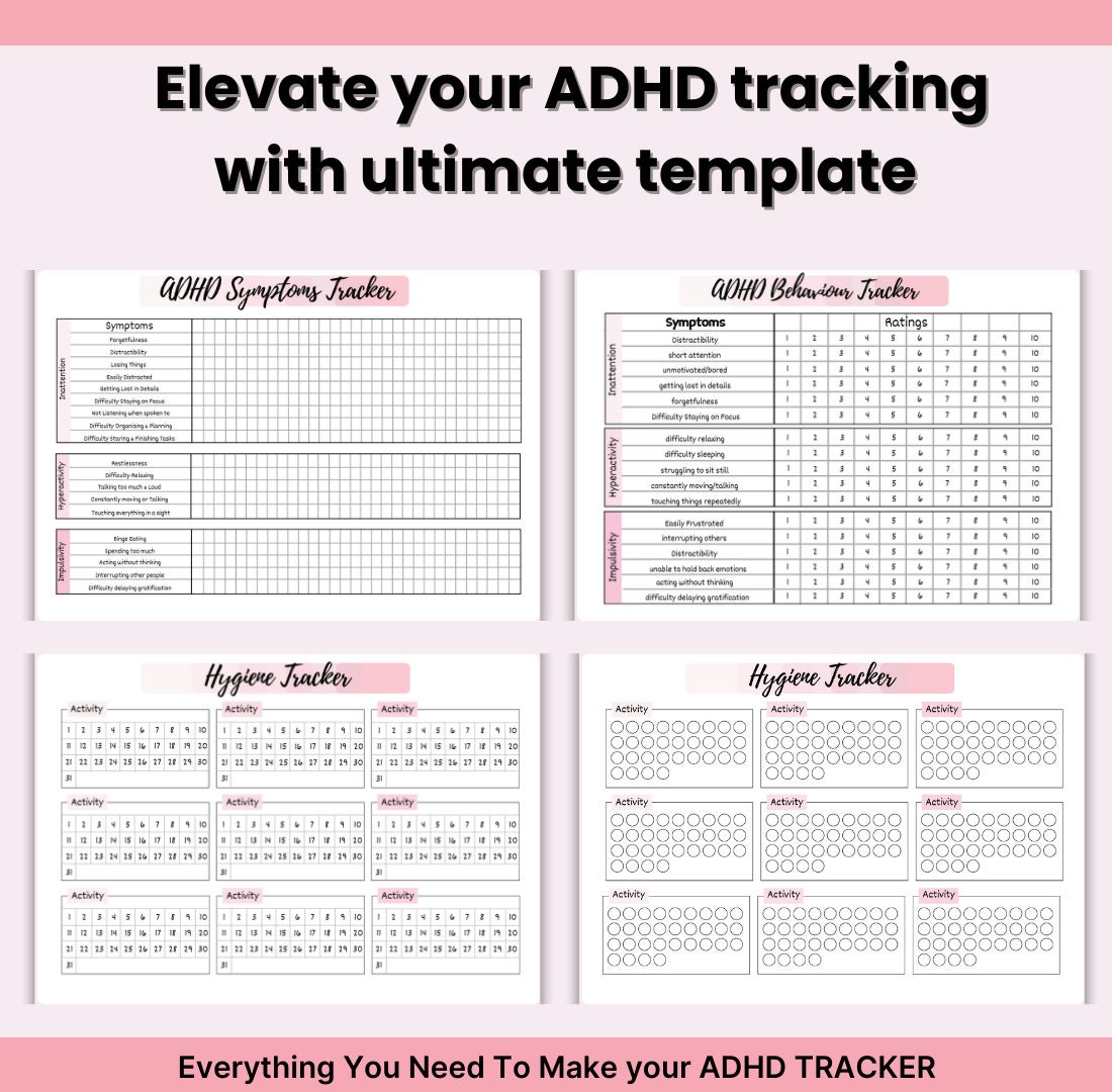ADHD TRACKER Printable ADHD Checklist Expert-made Adhd - Etsy
