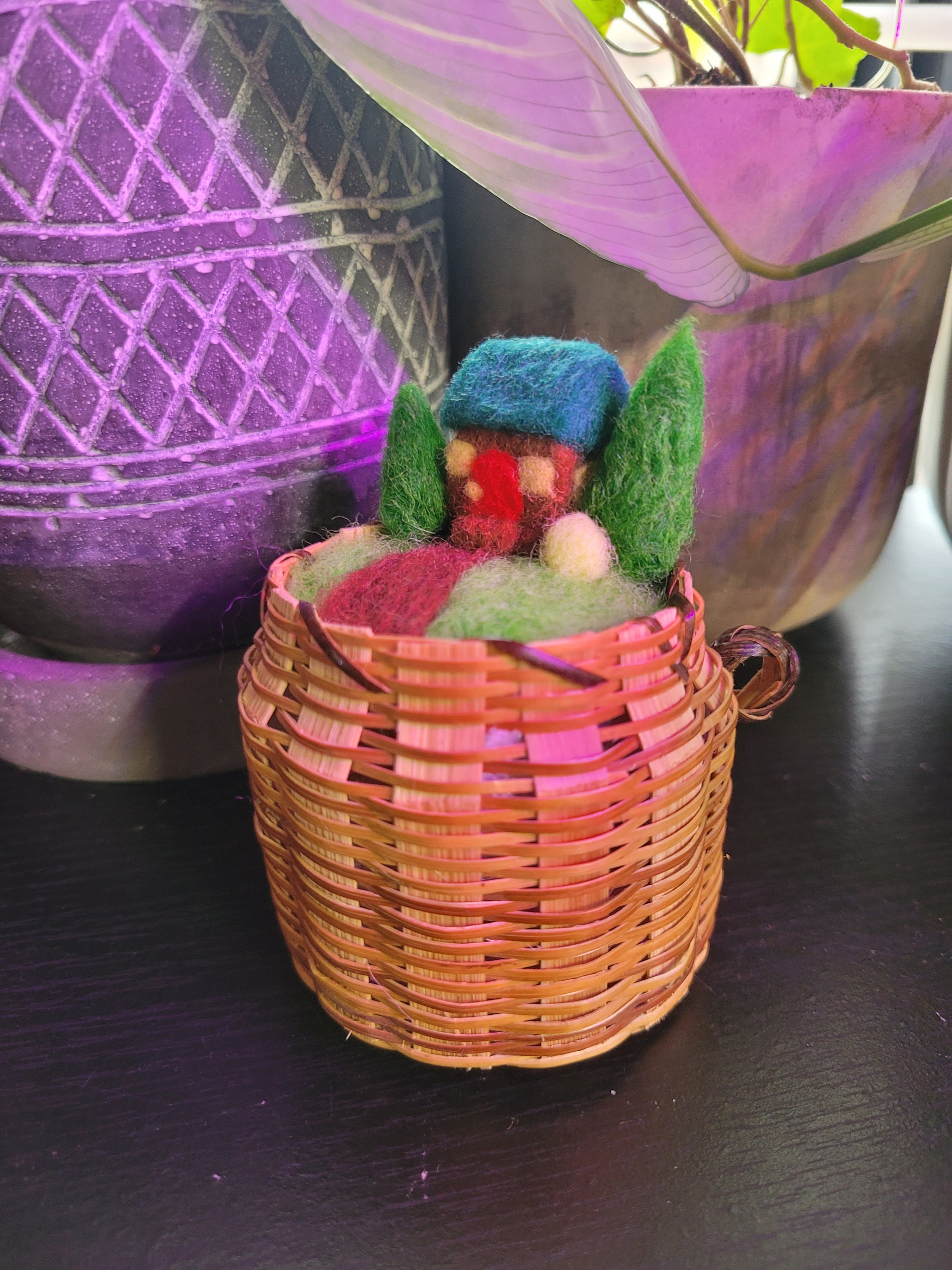Miniature Log Cabin Needle Felted Sculpture Wooden House Wool Art ...