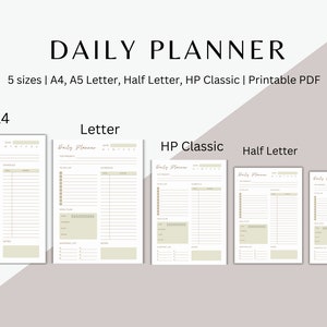 Minimalist Daily Planner Printable Daily Journal Printable - Etsy