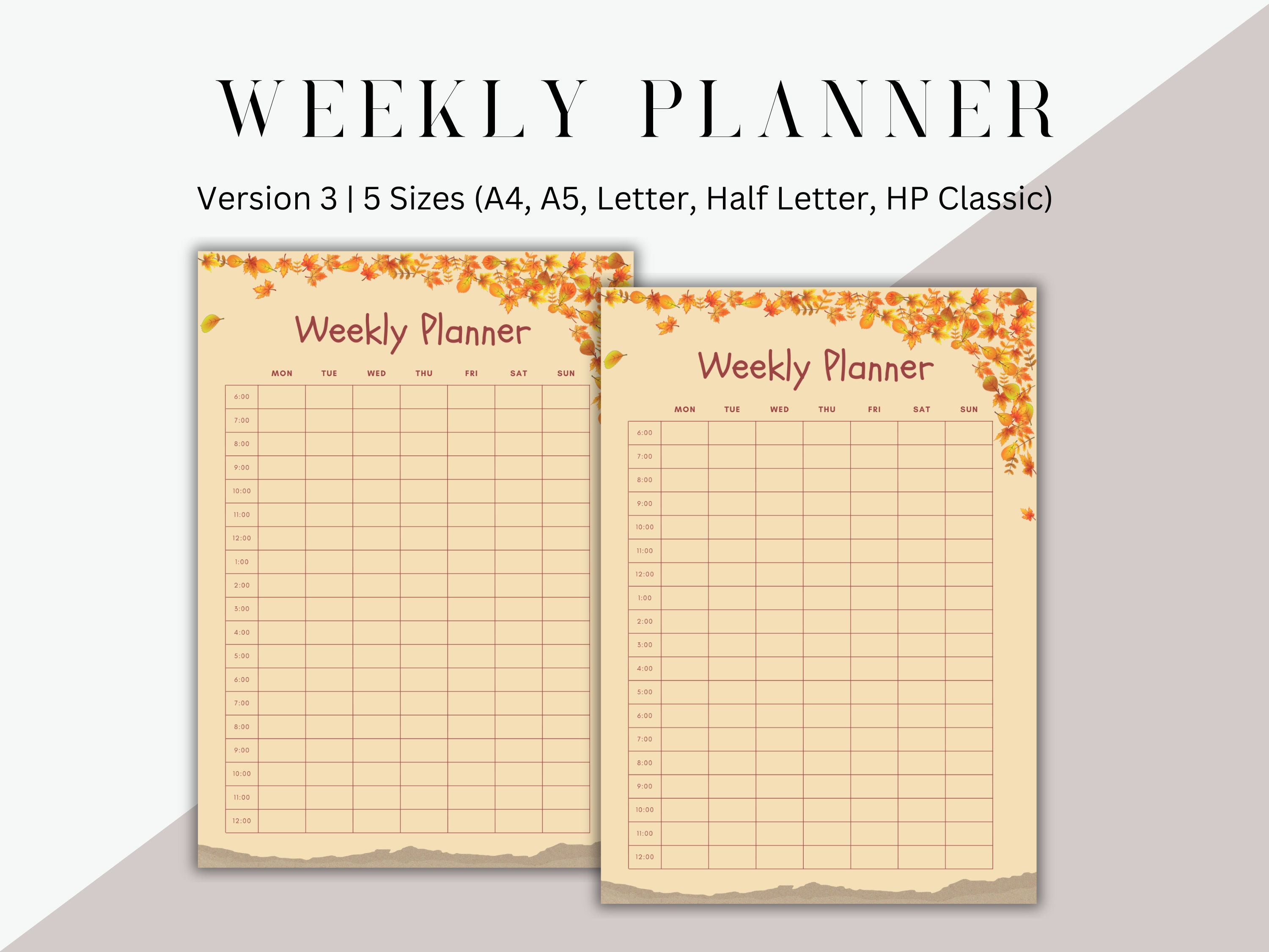 Fall Weekly Planner Printable Weekly to Do List Fall Weekly - Etsy