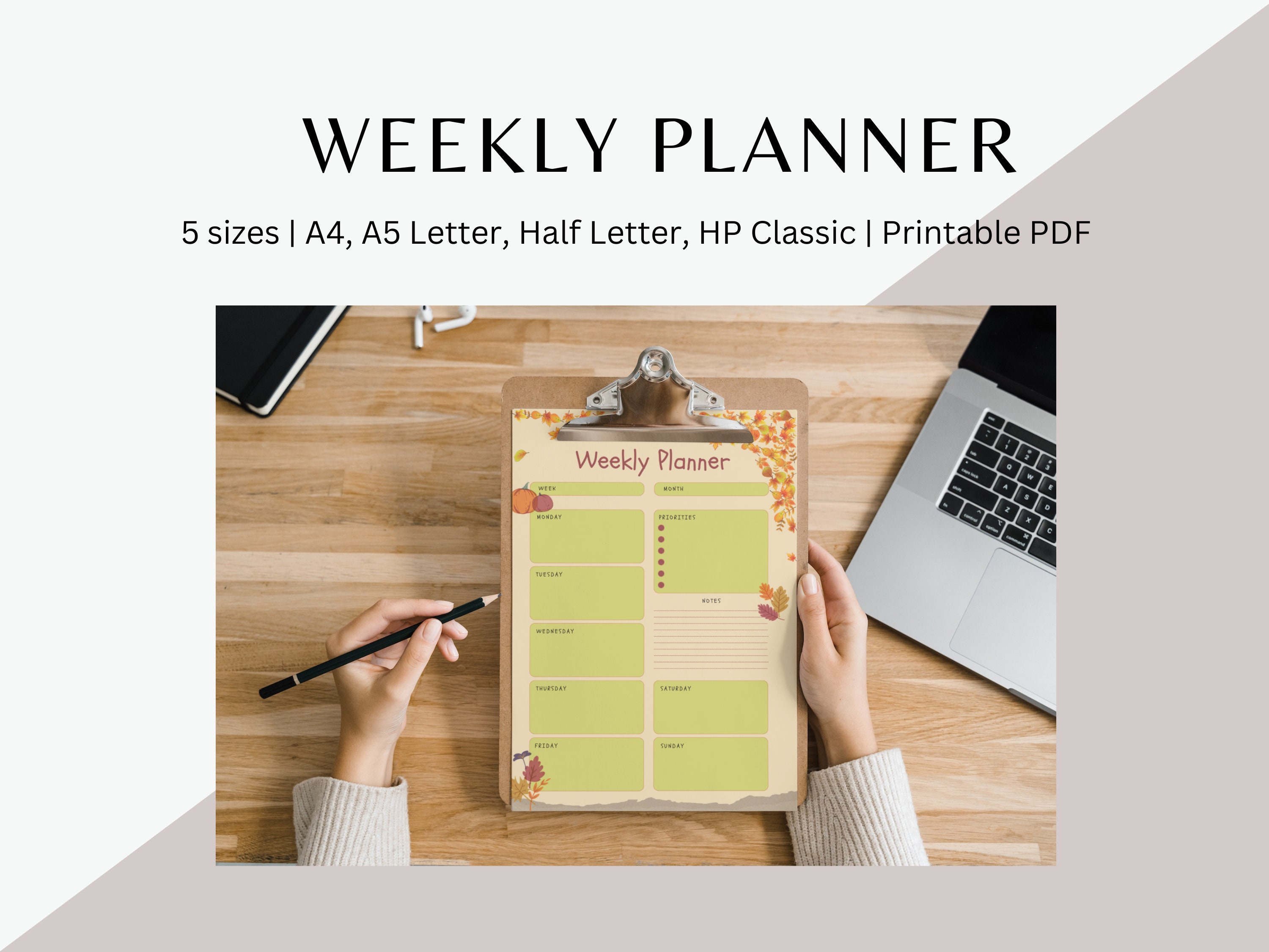 Fall Weekly Planner Printable Weekly to Do List Fall Weekly - Etsy