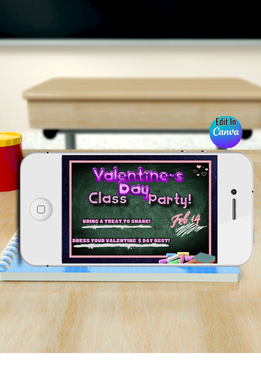 Editable Valentine's Day Class Party Invitation (digital Download) - Etsy