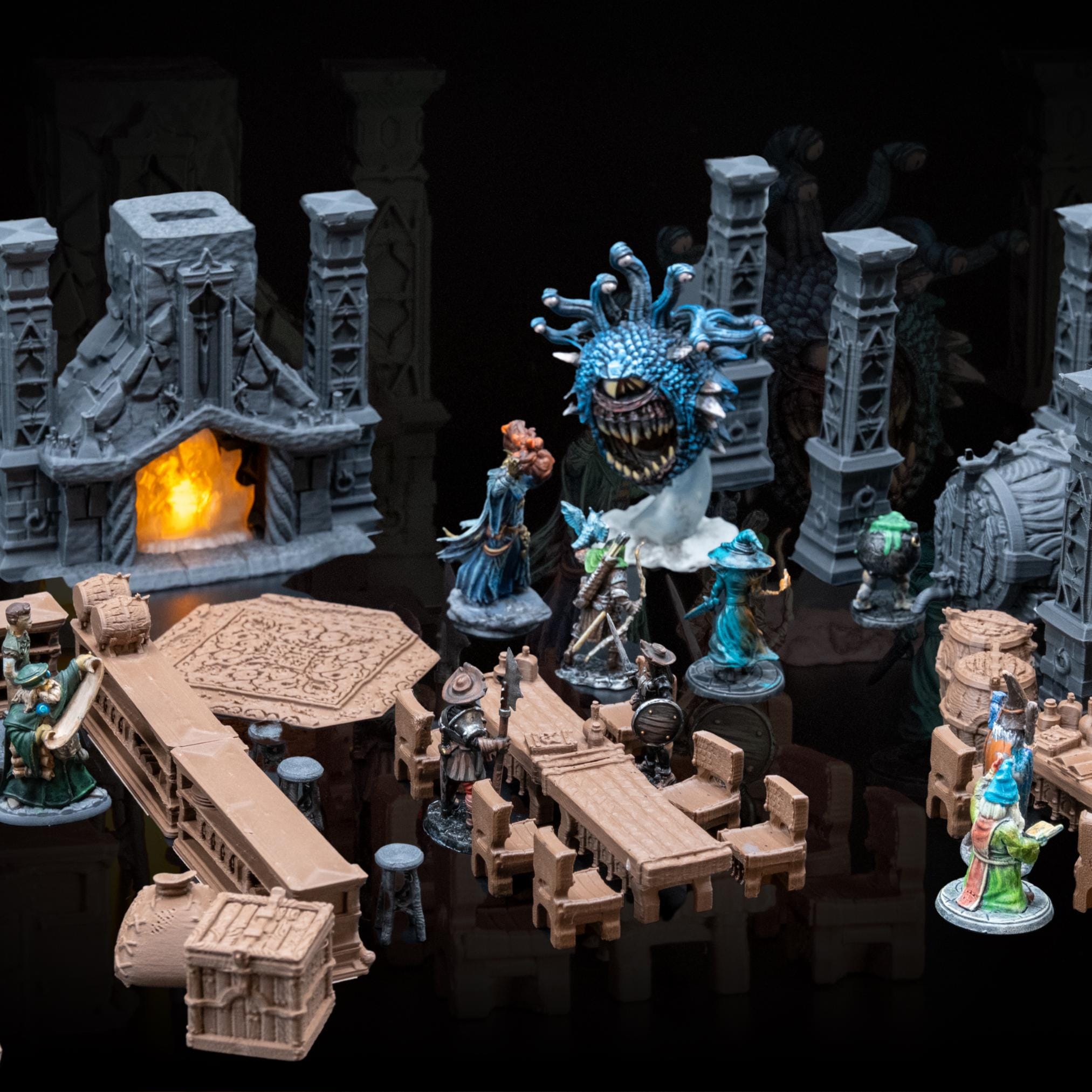 Tavern Furniture Set | DND Miniature Terrain for Tabletop RPG | 28mm ...