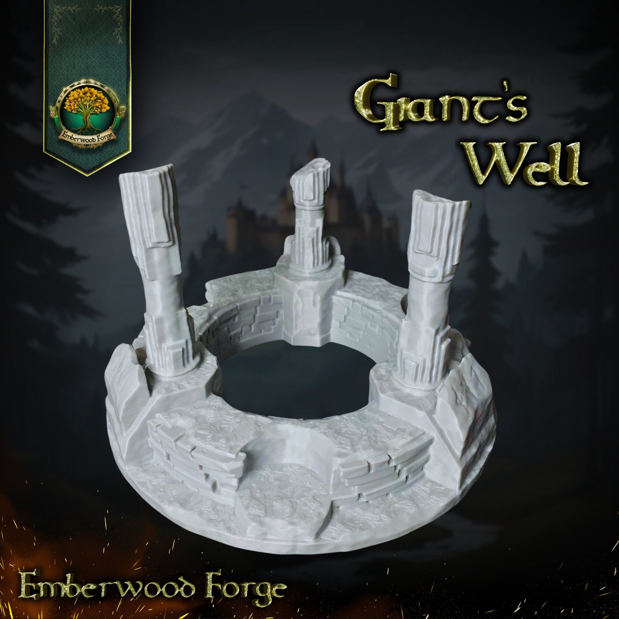 Ancient Ruins Giant's Well Dnd Dungeons & Dragons Tabletop Miniature ...