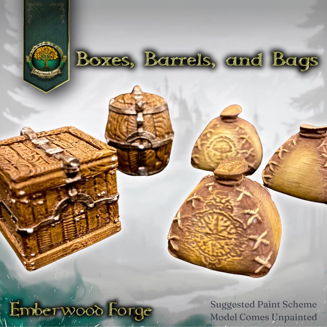 Boxes Barrels Bags | Dnd | Dungeons & Dragons | Tabletop Miniature ...