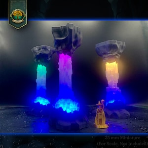 Crystal Cavern Terrain – LED Columns for Dnd Warhammer Wargaming ...
