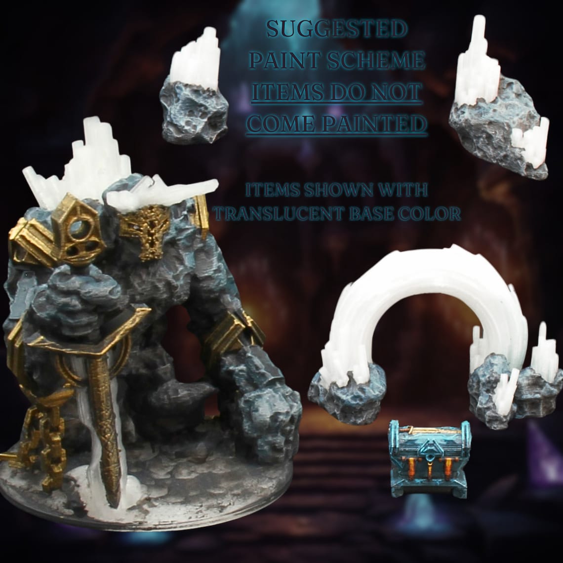 Ice Crystal Golem Encounter Set Dnd Dungeons & Dragons Tabletop ...