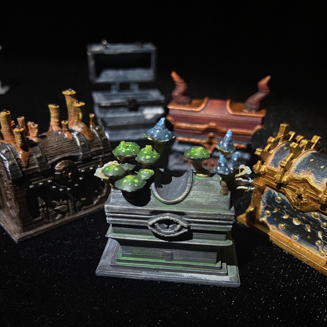 Elemental Treasure Chests Dnd Dungeons & Dragons Pathfinder Tabletop ...