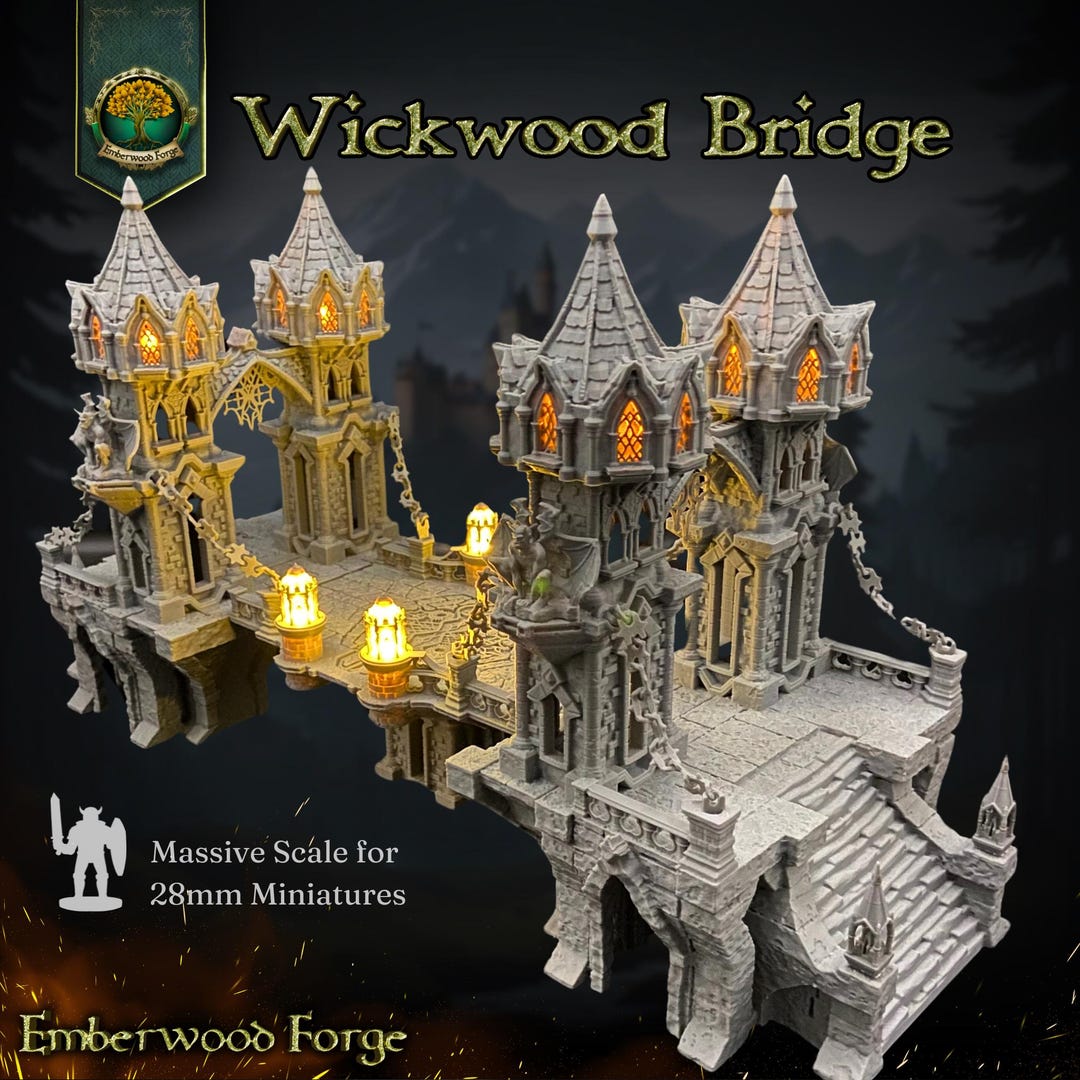 Wickwood Bridge | Dnd Terrain | Dungeons & Dragons | Miniature | TTRPG ...