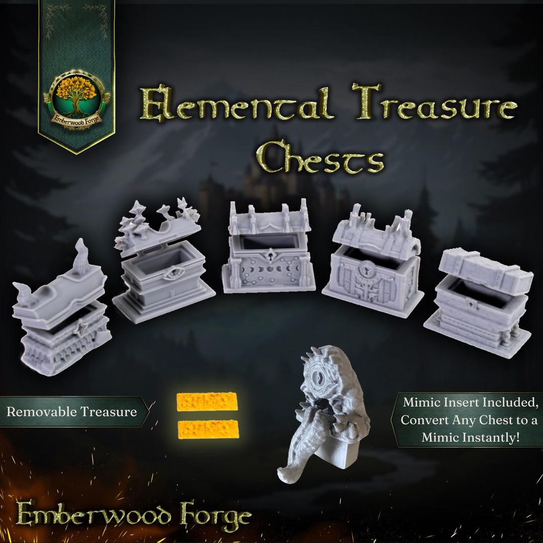 Elemental Treasure Chests | Dnd | Dungeons & Dragons | Pathfinder ...