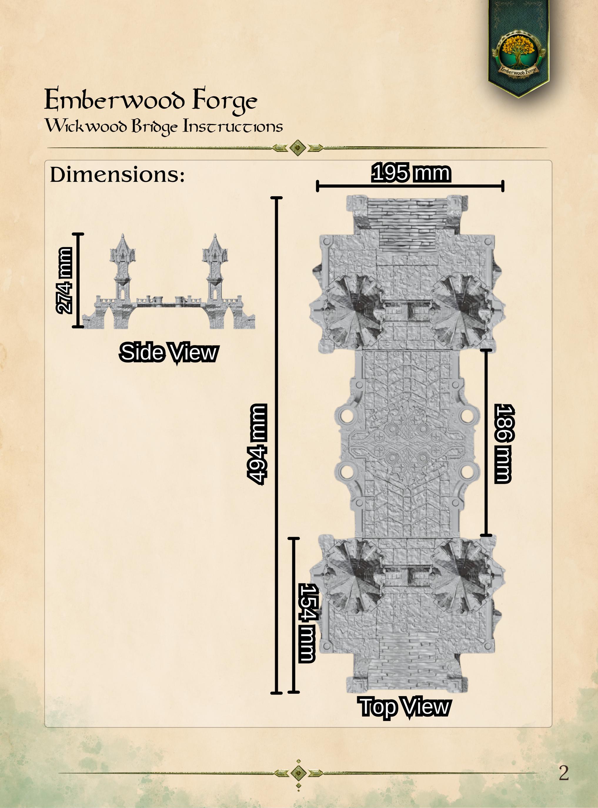 Wickwood Bridge | Dnd Terrain | Dungeons & Dragons | Miniature | TTRPG ...