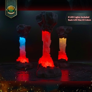 Crystal Cavern Terrain – LED Columns for Dnd Warhammer Wargaming ...