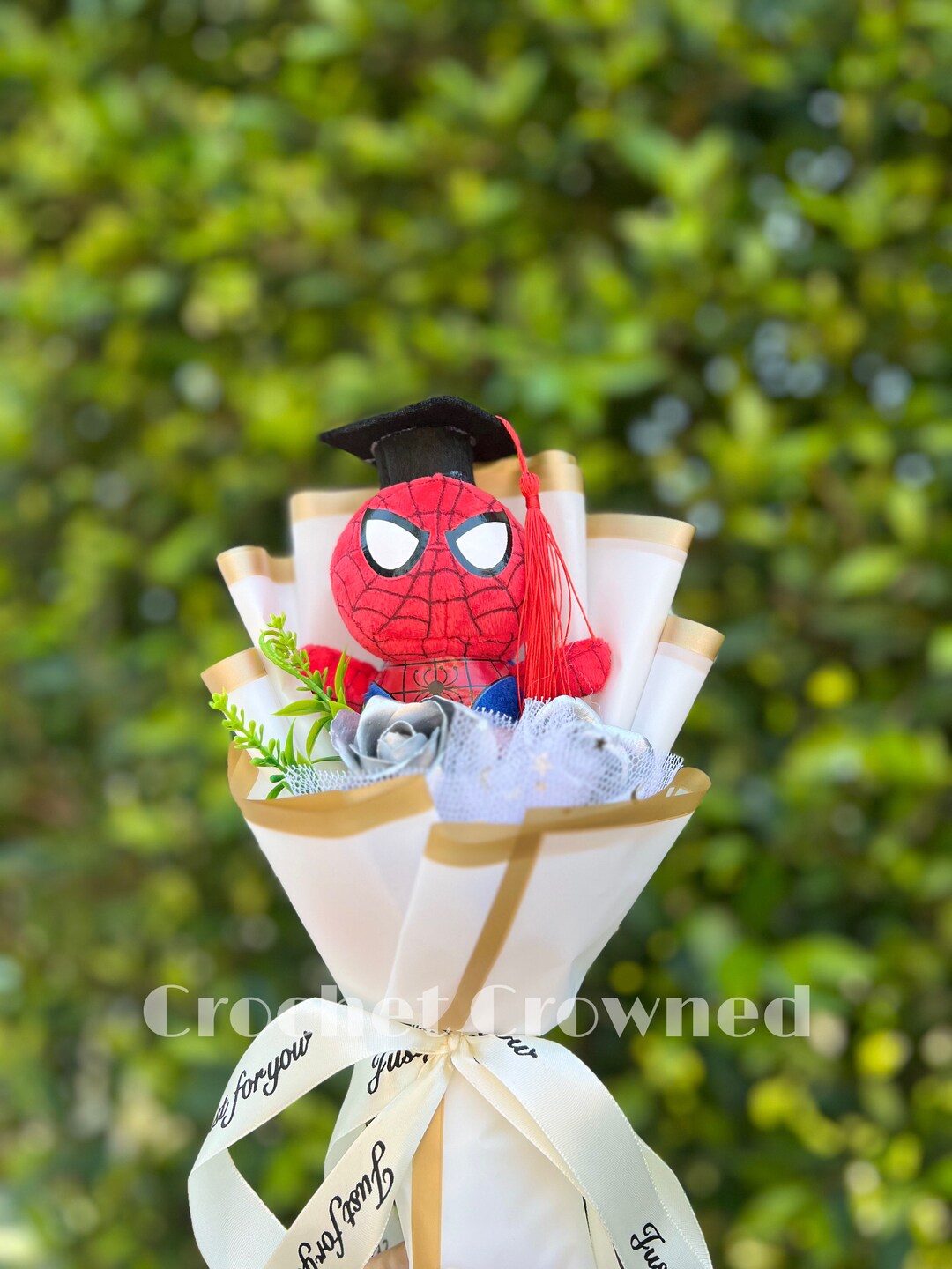 Spider-man Graduation Flower Plush Bouquet Gift, Gift for Her, Gift for ...