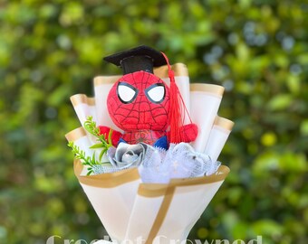Spider-man Graduation Plush Bouquet - Etsy