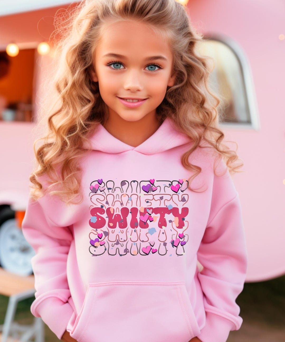 Youth Confetti Swifty Hoodie, Bubble Design Kids Sweatshirt, Youth ...