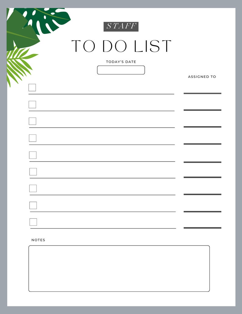 Staff to Do List - Etsy