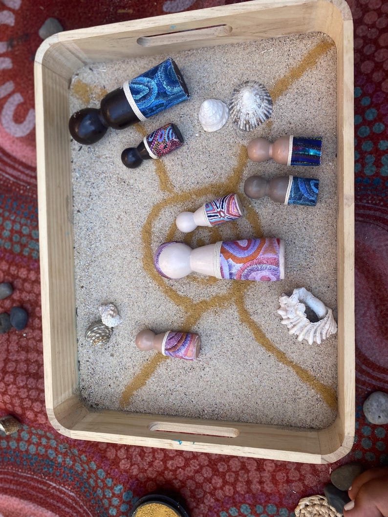 8 Set Indigenous Large Peg Doll - Etsy Australia