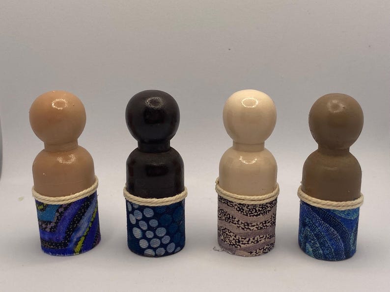 8 Set Indigenous Large Peg Doll - Etsy Australia