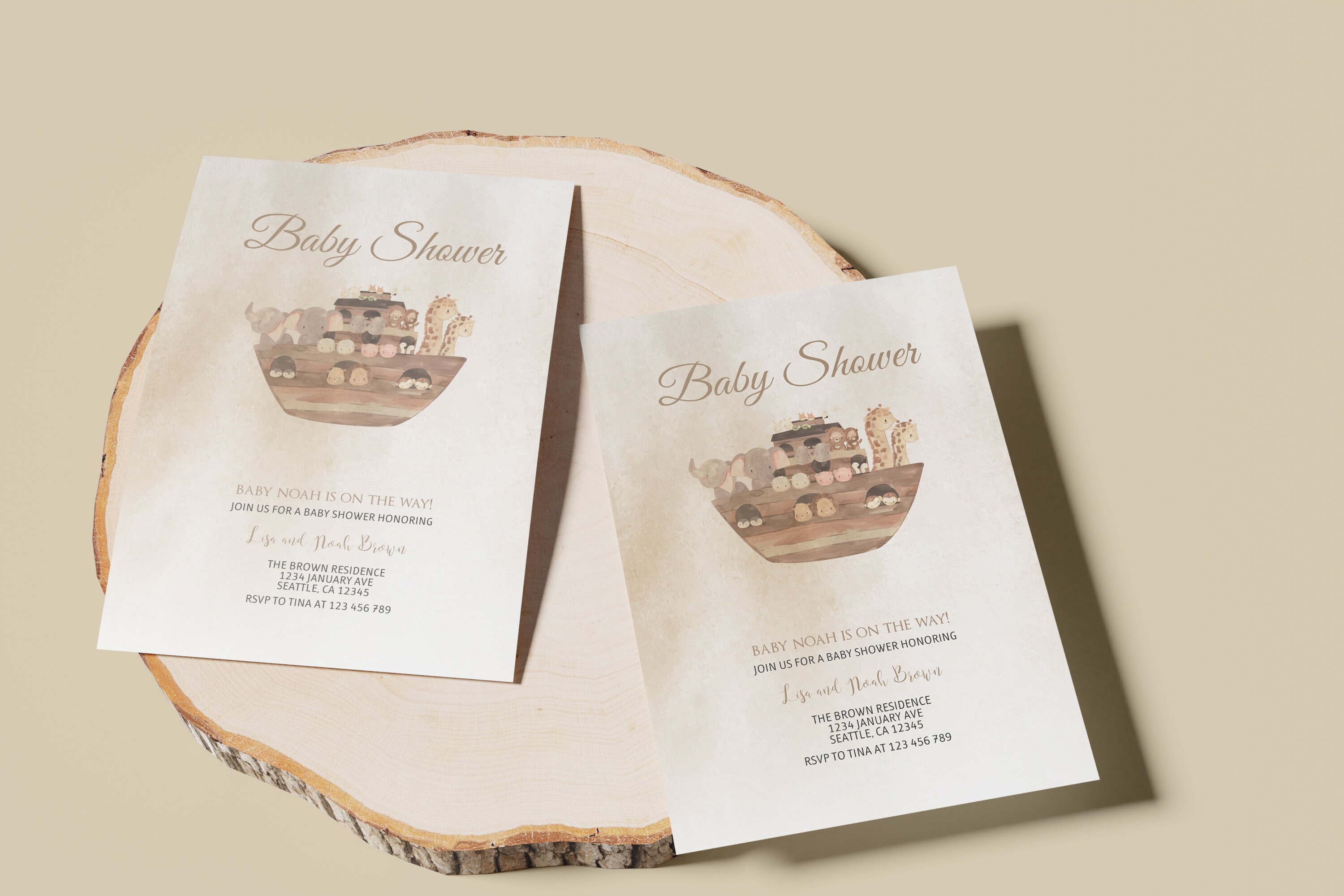 Editable Noah's Ark Theme Animals Baby Shower Sprinkle - Etsy