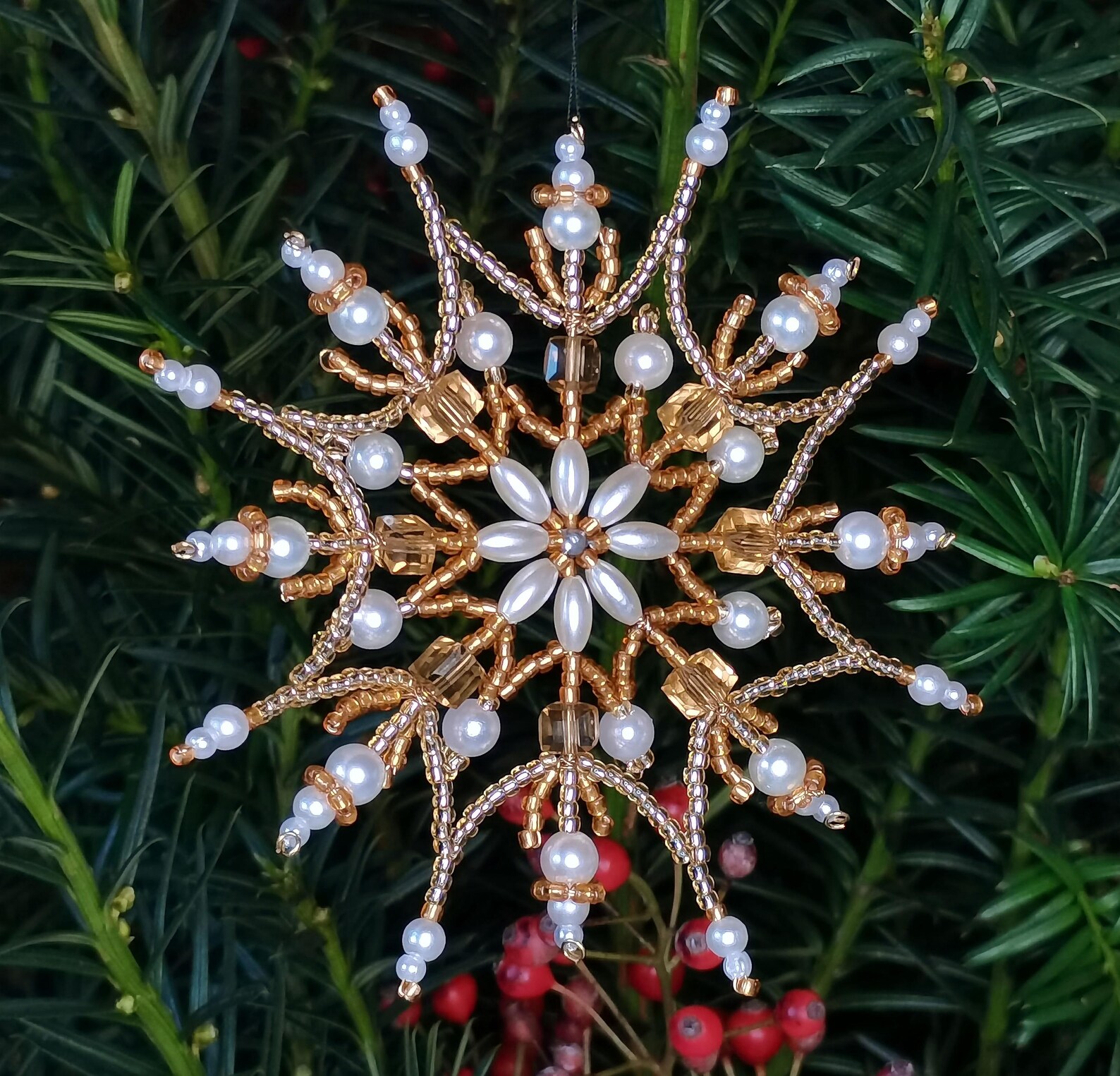 Unique Handmade Pearl Christmas Star, Gift Tag, Decoration, Gift ...