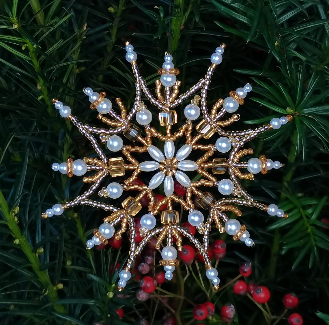Unique Handmade Pearl Christmas Star, Gift Tag, Decoration, Gift ...