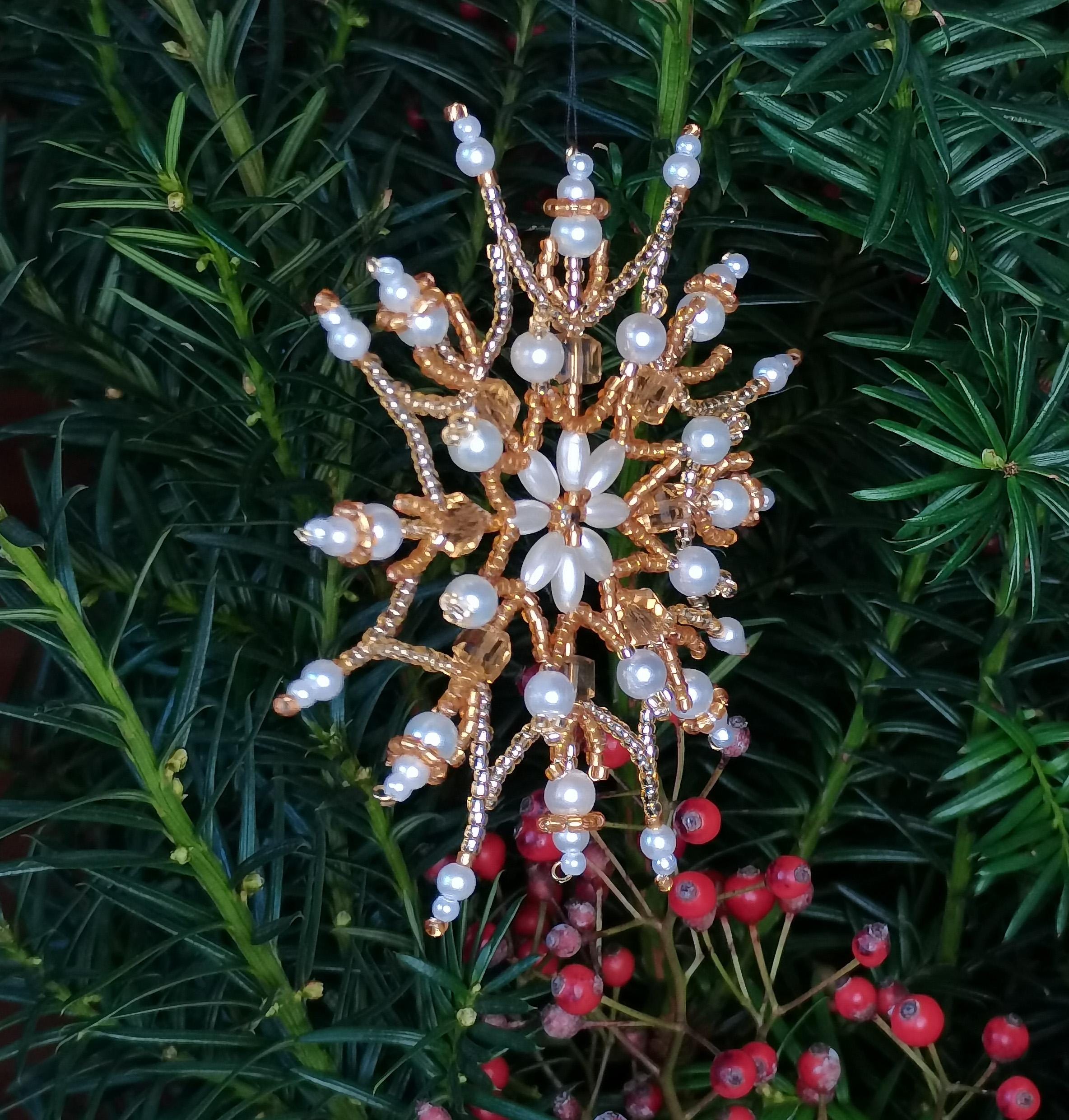 Unique Handmade Pearl Christmas Star, Gift Tag, Decoration, Gift ...