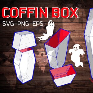 COFFIN Box Gift Box, Box Template SVG, Crucifix Svg Box Template PNG ...