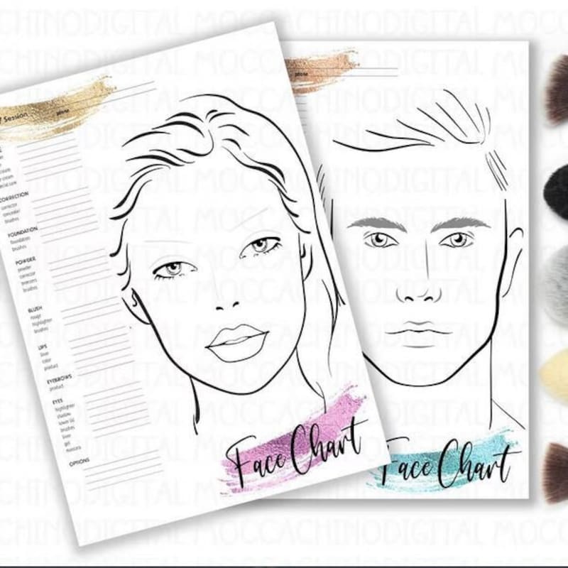 Printable Face Chart - Etsy