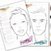 Male and Female Face Chart, Face Chart for Makeup ,printable Make up ...