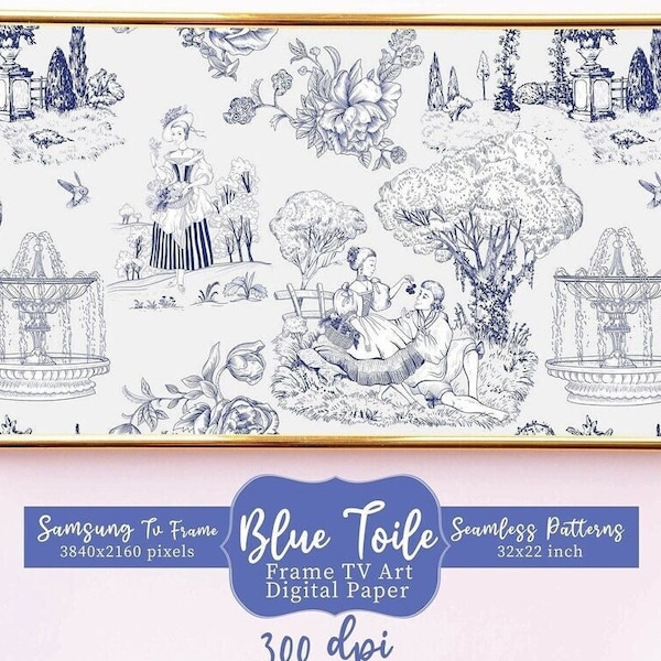 French Toile Paper - Etsy