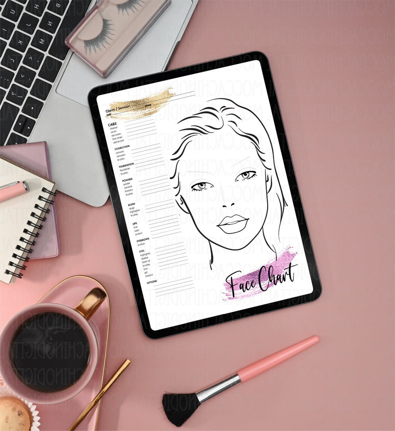 Male and Female Face Chart, Face Chart for Makeup ,printable Make up ...