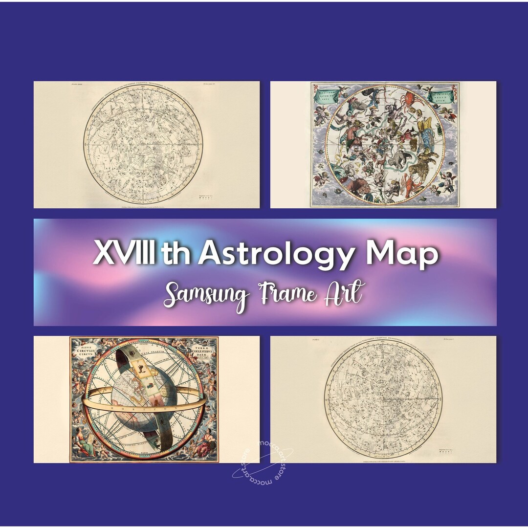 Vintage Astrology Samsung Frame TV Art, Horoscope | Constellation ...