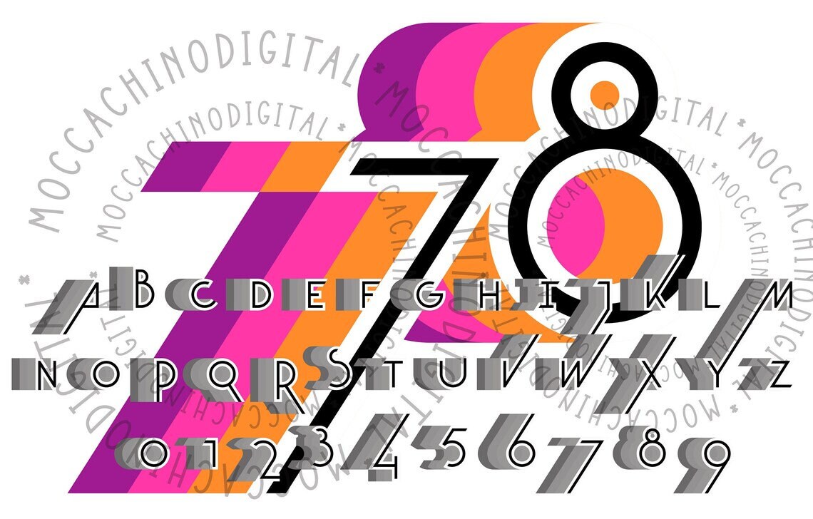 70s Font Svg, Retro Alphabet SVG, Retro Numbers,retro Party Letters Svg ...