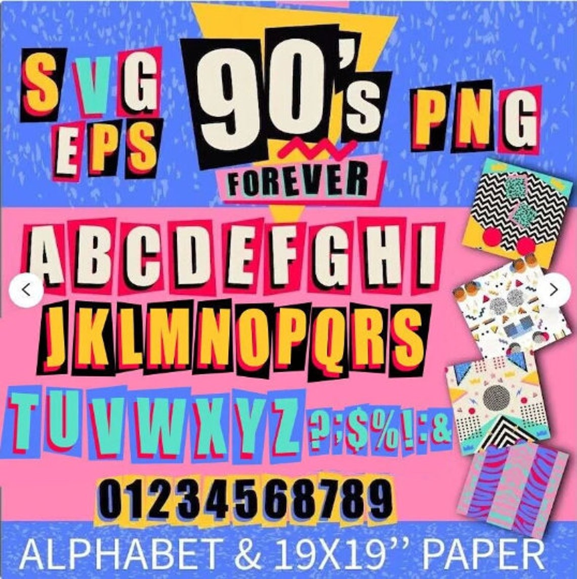 90s and 80s Alphabet and Numbers,90s Letters Vintage,nineties Nostalgia ...
