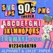 90s Retro Alphabet and Numbers SVG PNG | 80s 90s Party Letters Bundle ...