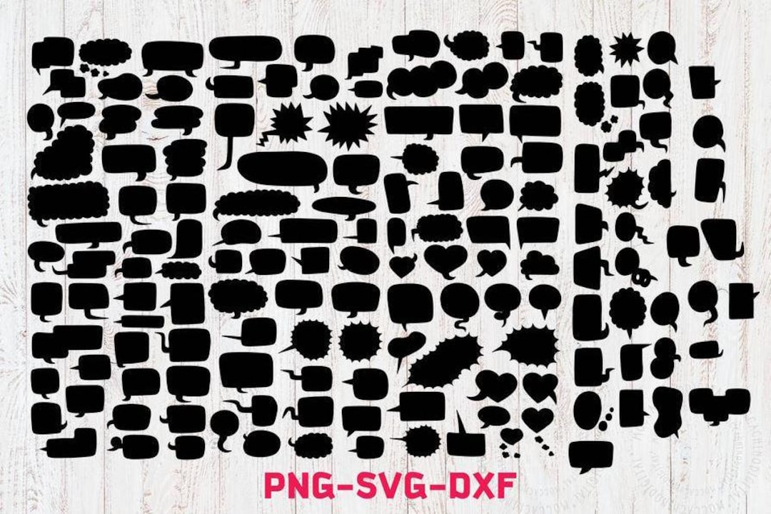 155 Speech Bubble SVG, Bubble Doodle Svg, Speech Bubble Clipart, Comic ...